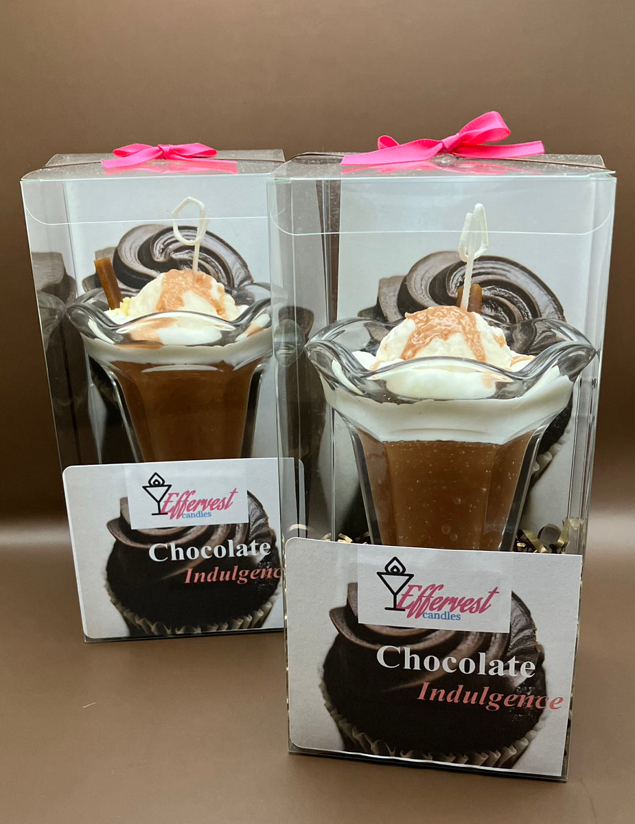 Decadent Chocolate Sundae Candle with Vanilla Ice Cream & Caramel Driz ...